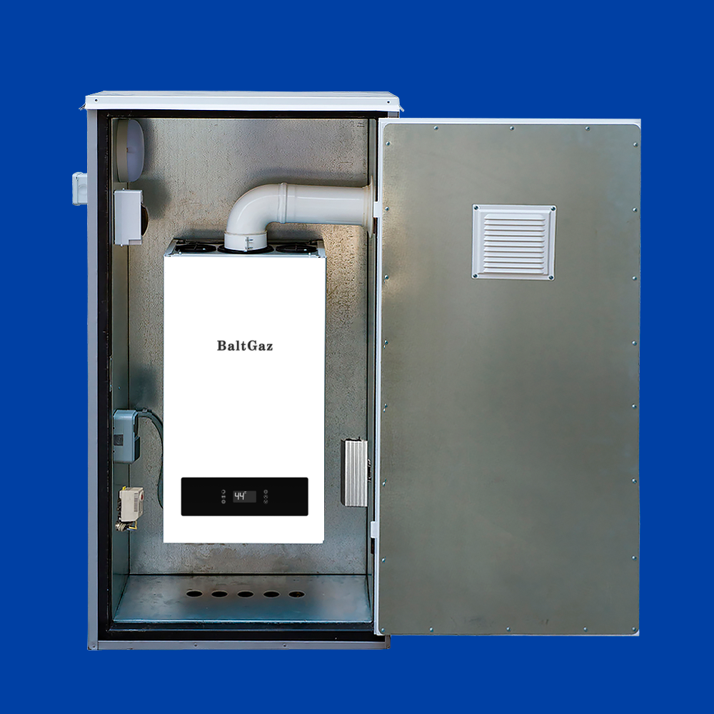 BaltGaz 32 (32кВт) котёл газовый двухконтурный, с корпусом наружного размещени купить недорого с ...